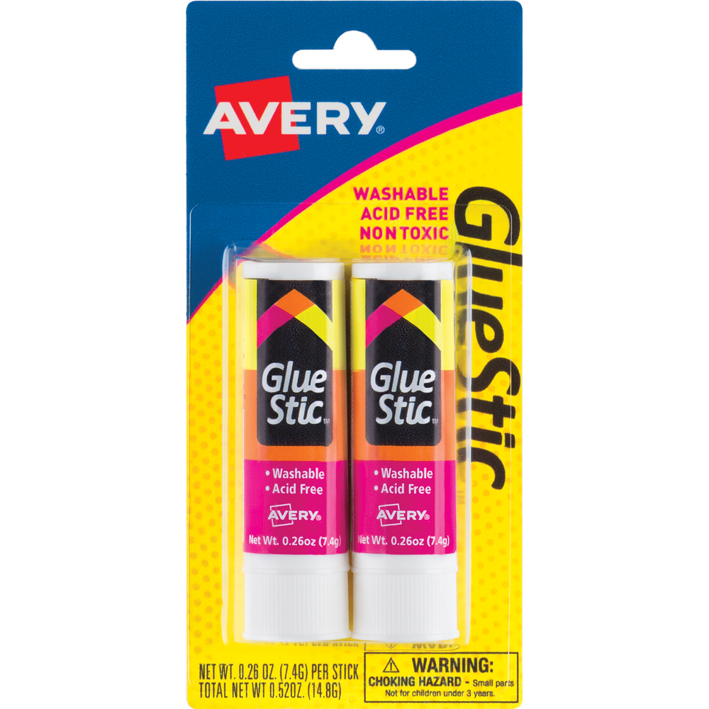 Avery Permanent Glue Stic White .26oz 2Pk BP – Montgomery College ...