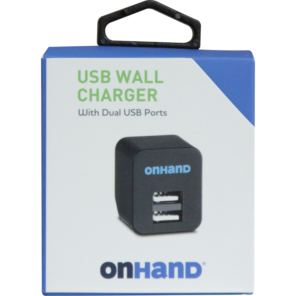 OnHand Dual-Port Wall Adapter Black 3.1A 2-Port BP USB-A – Montgomery ...
